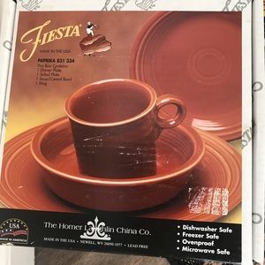 Fiesta | Kitchen | Retired Paprika Fiesta Dishes Fiestaware 4 Piece ...
